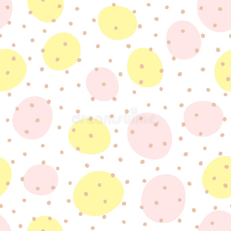 Seamless Pattern with Repeating Rounded Coloured Dots. White, Yellow ...