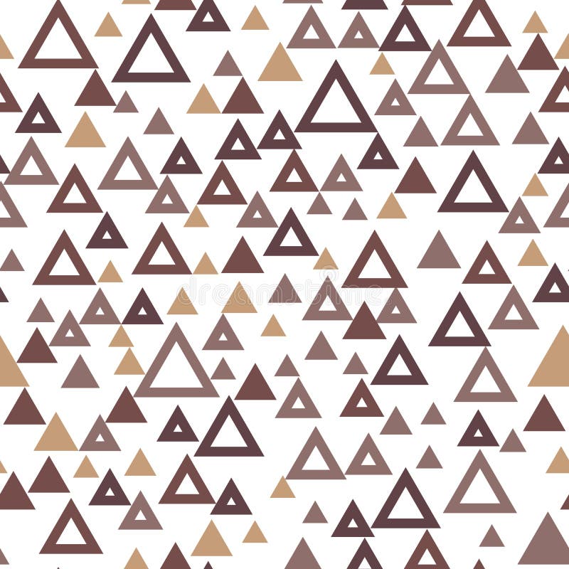 Seamless Pattern of Repeating Triangles of Different Sizes in Beige ...
