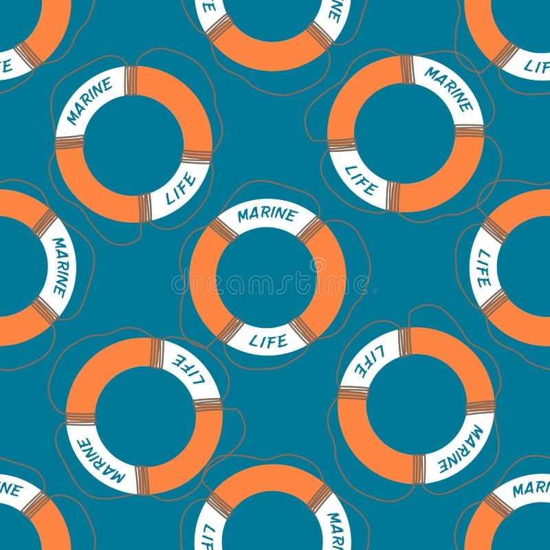 Rescue Circle for Help in Water Stock Illustration - Illustration of ...