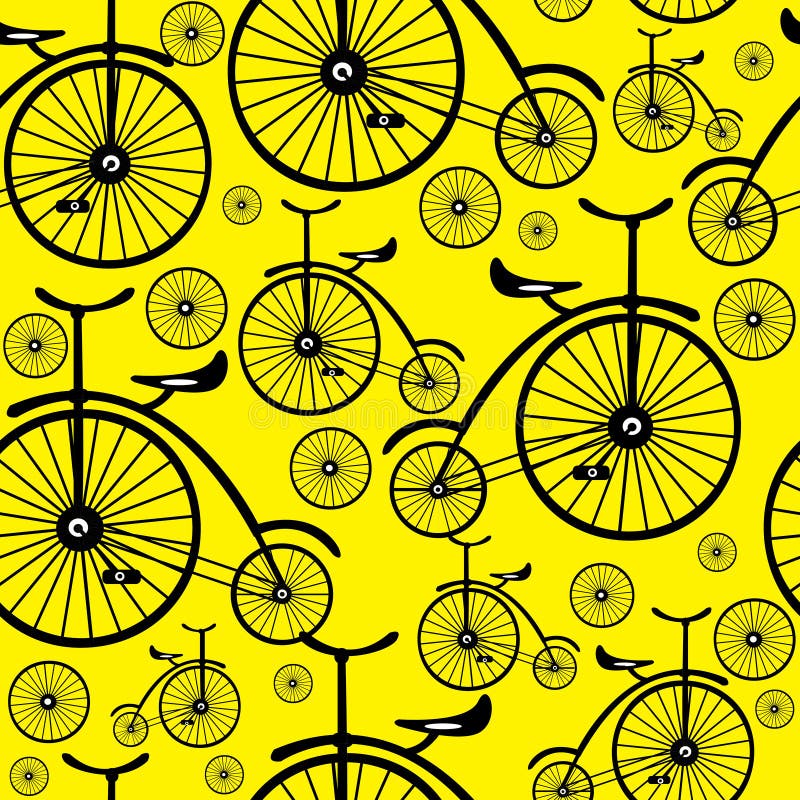 Seamless bike pattern stock vector. Illustration of vector - 32651099