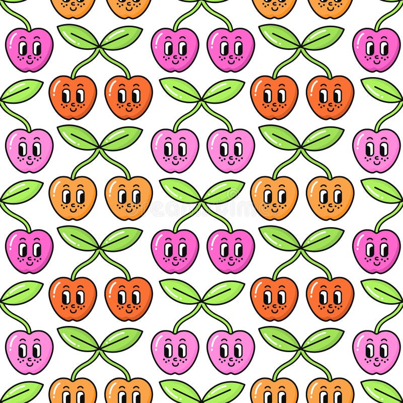 Retro Cherry Pattern Stock Illustrations – 16,849 Retro Cherry Pattern ...