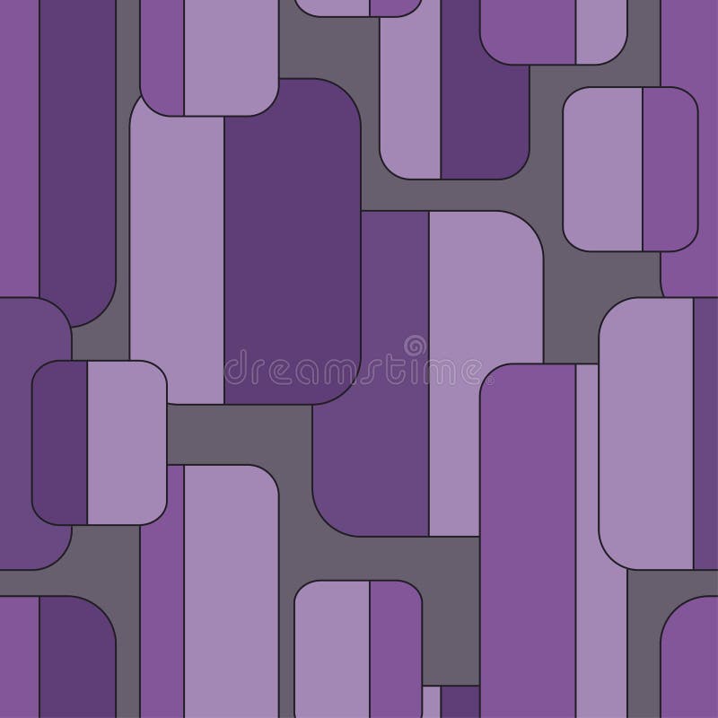 Seamless Pattern in Retro Style with Rounded Corners Stock Vector ...