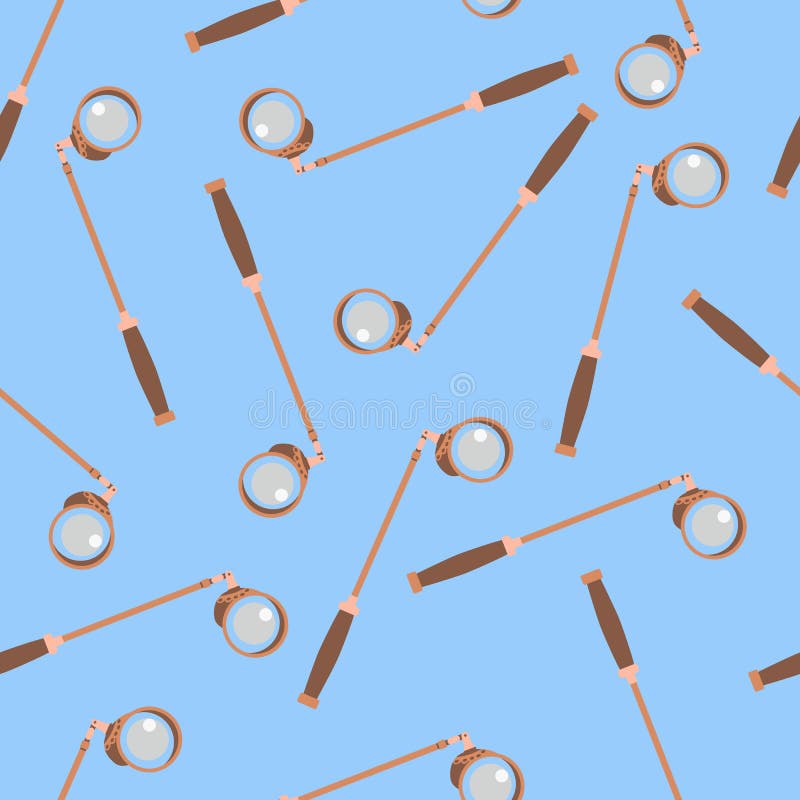 Seamless Pattern with Retro Vintage Elegant Monocle. Stock Vector ...