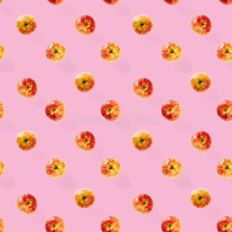 Seamless Pattern with Ripe Apples. Tropical Fruit Abstract Background ...