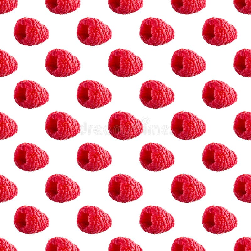 Seamless Pattern with Raspberry. Berries Abstract Background. Raspberry ...