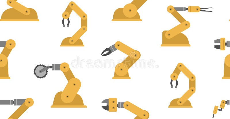 Robotic arm. flat style stock vector. Illustration of line - 123514269