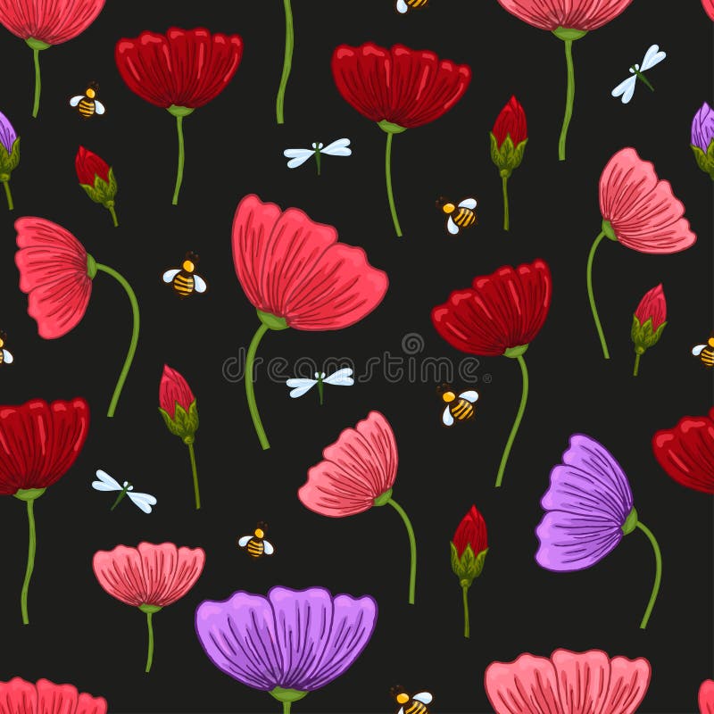 Black Seamless Lace Pattern with Rose on Transparent Background Stock ...