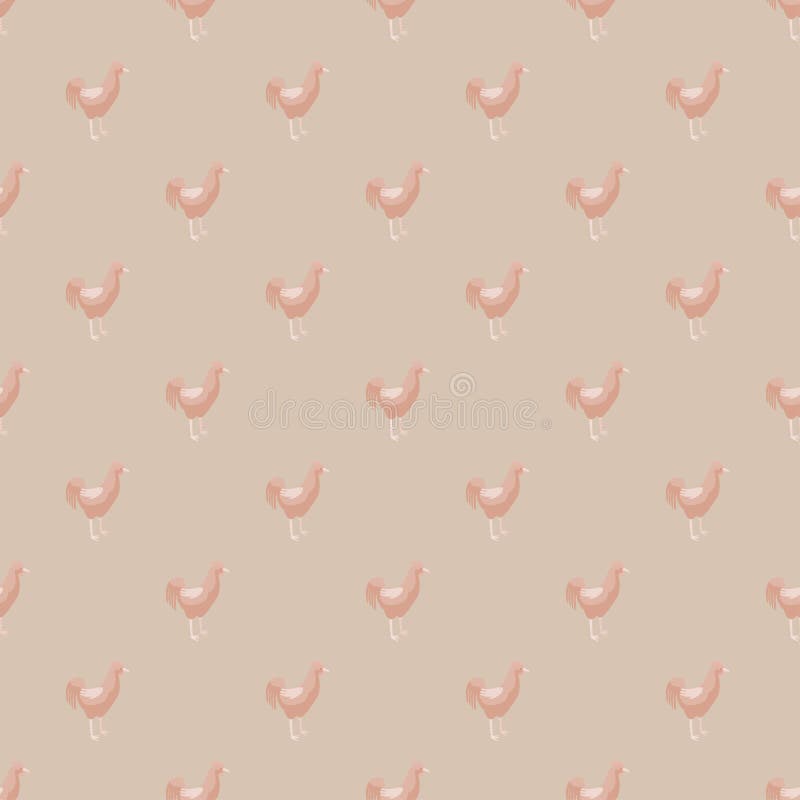 Seamless Pattern of Rooster. Domestic Animals on Colorful Background ...