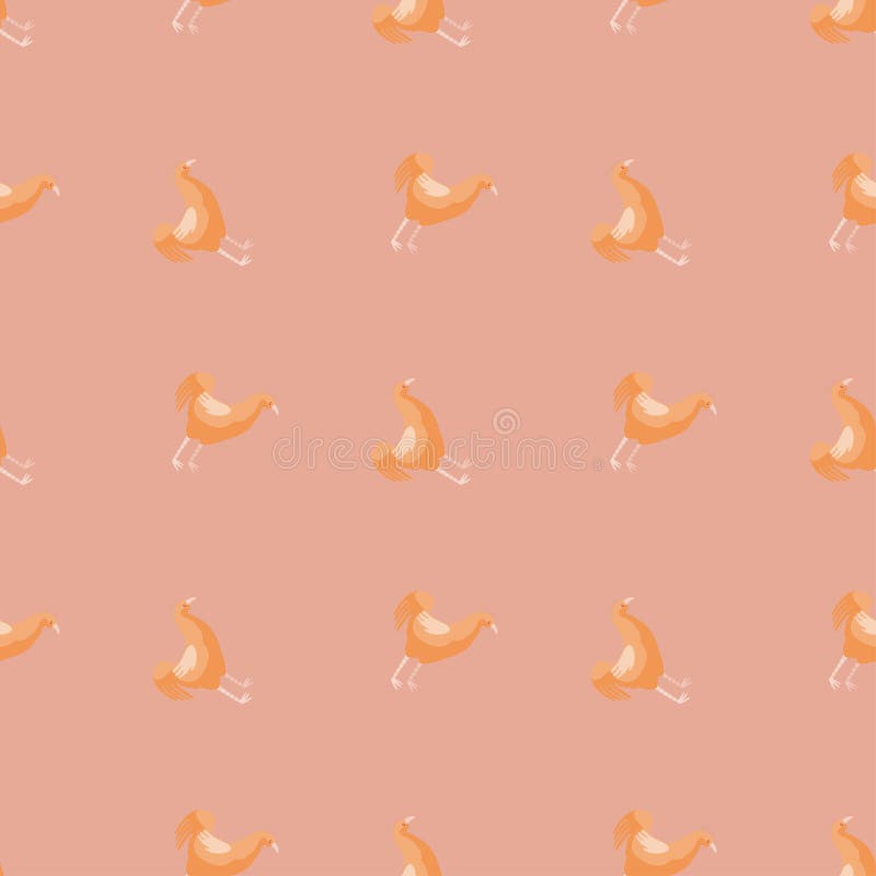 Seamless Pattern of Rooster. Domestic Animals on Colorful Background ...