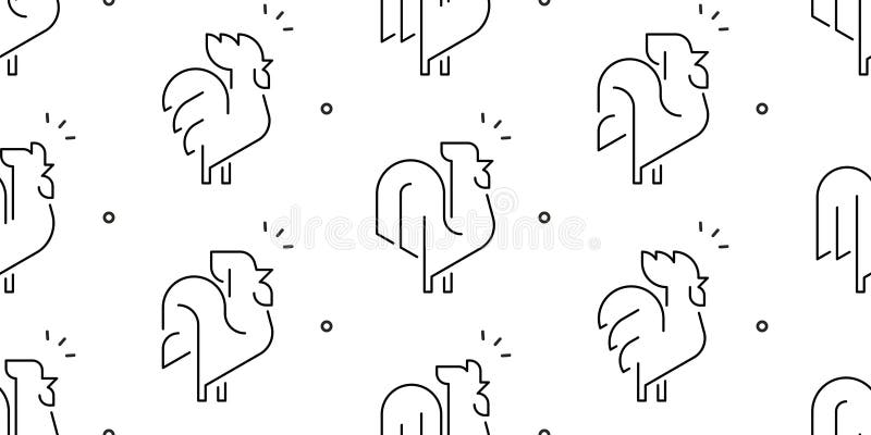 Seamless Pattern with Roosters Stock Vector - Illustration of meat ... Seamless Pattern with Roosters Stock Vector - Illustration of meat ...