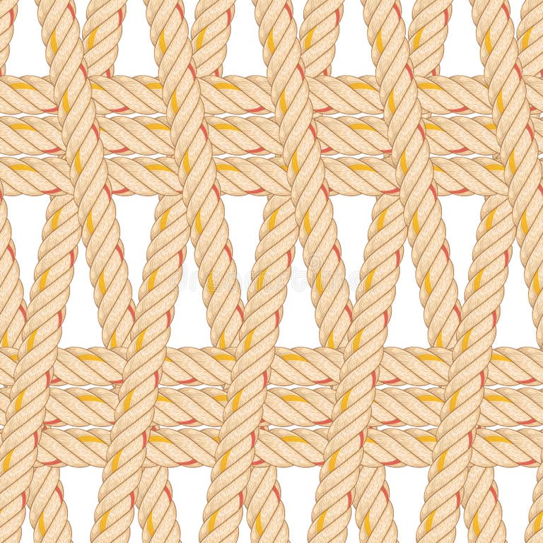 Seamless Pattern with Rope Bending. Stock Vector - Illustration of ...