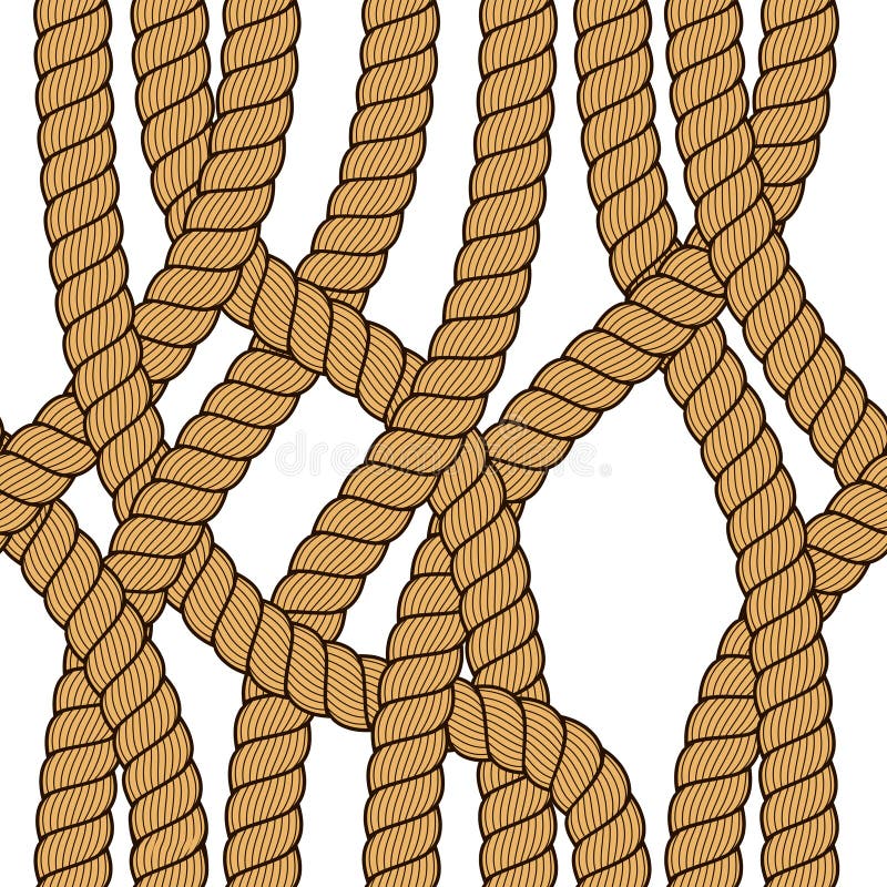 Seamless Pattern Rope Woven Vector, Abstract Illustrative Background ...