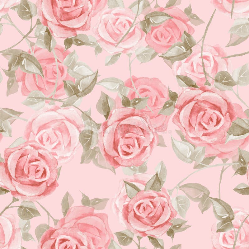 Seamless pattern. Roses stock illustration. Illustration of feminine ...