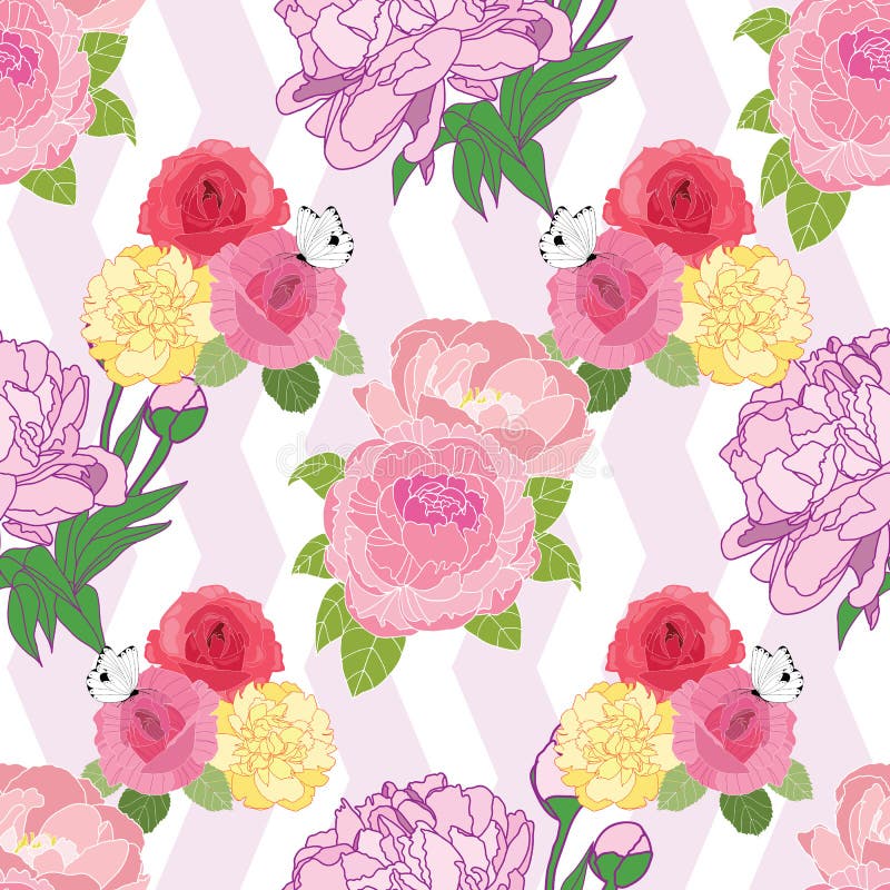 Chevron Roses Stock Illustrations – 119 Chevron Roses Stock ...