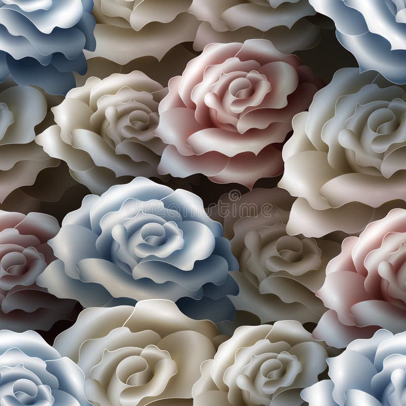 Seamless Pattern with Roses Stock Vector - Illustration of flora ...