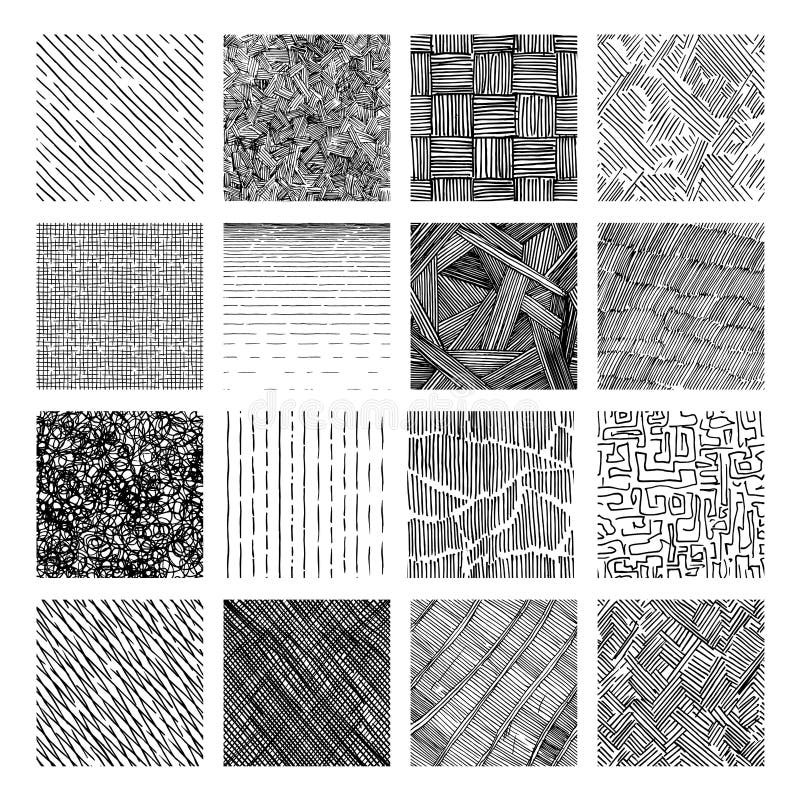 Seamless Pattern of Rough Hatching Grunge Texture Stock Vector ...