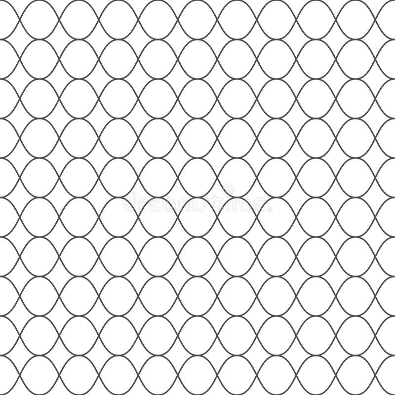 Seamless Pattern of Round Lines. Stock Vector - Illustration of endless ...