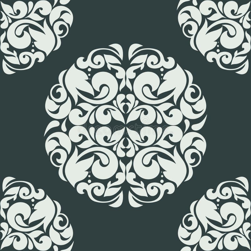 Seamless Pattern with Round Patterns. Circular Design Stock Vector ...