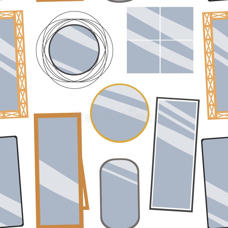 Seamless Pattern with Round and Rectangular Reflective Surfaces. Stock ...