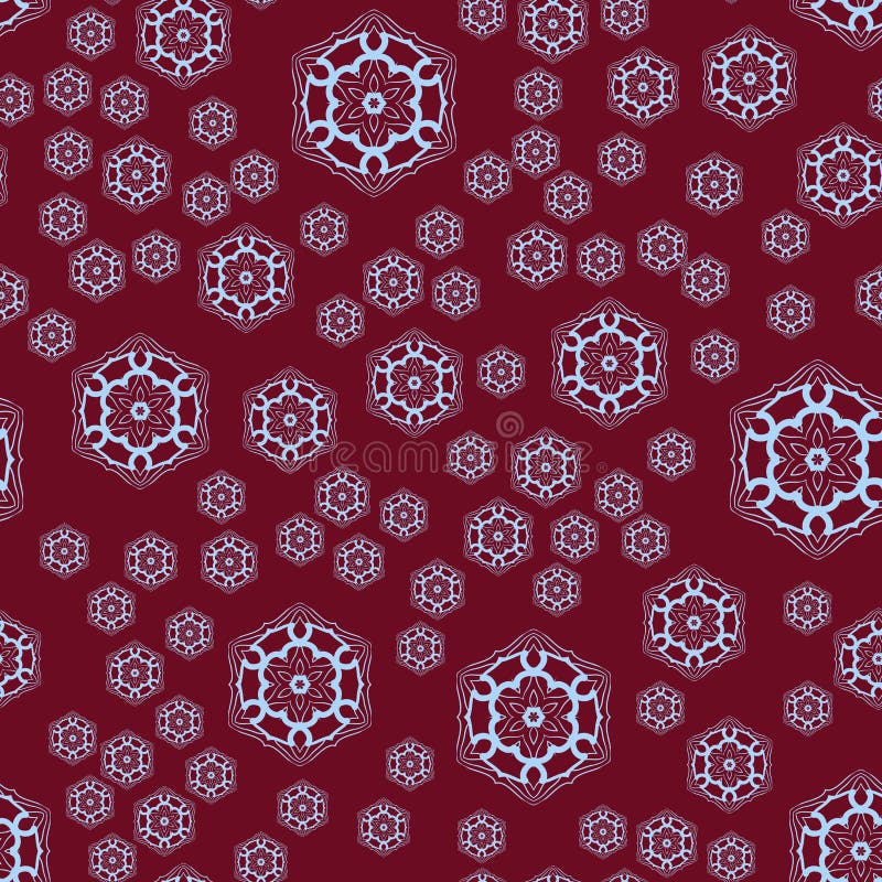 Seamless Pattern , Round Shapes on Red Background Vector, Seamless ...