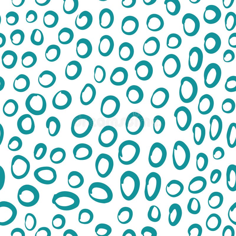 Seamless Pattern with Round Textures Shapes. Hand Drawn Vector ...