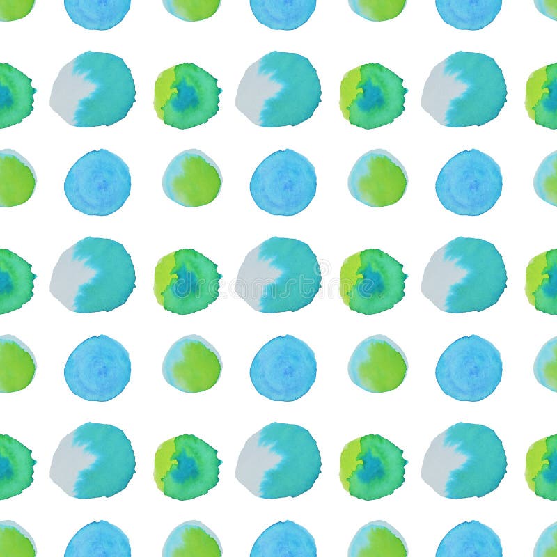 Seamless Pattern with Round Watercolor Elements Stock Illustration ...