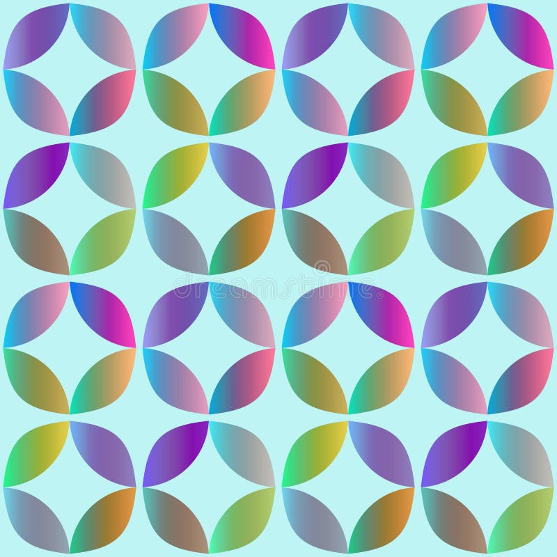 Seamless Pattern with Rounded Geometric Elements Stock Vector ...