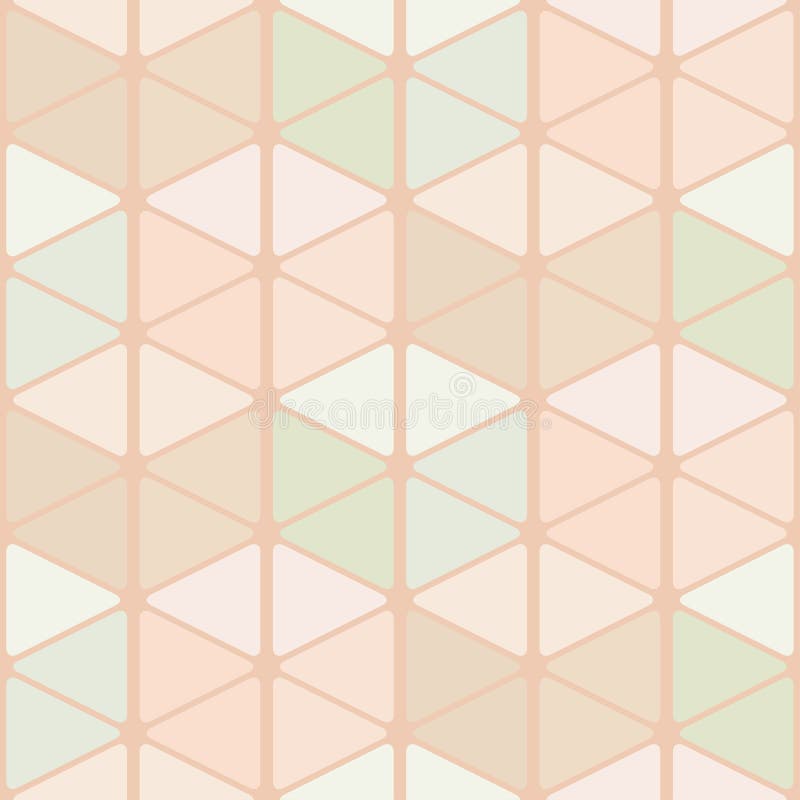 Seamless Pattern of Rounded Triangles Forming Cubes. Pastel Colo Stock ...