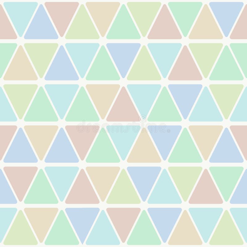 Seamless Pattern from Rounded Triangles. Pastel Shades Stock Vector ...