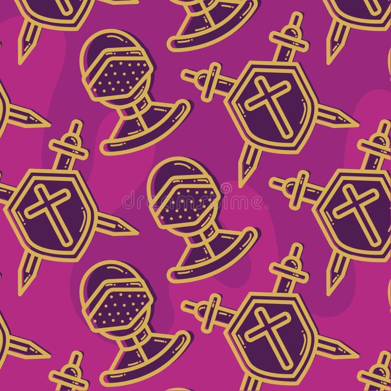 Seamless Pattern of the Royalty Medieval Era Vector Stock Vector ...