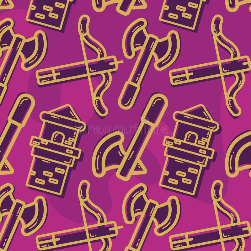 Seamless Pattern of the Royalty Medieval Era Vector Stock Vector ...