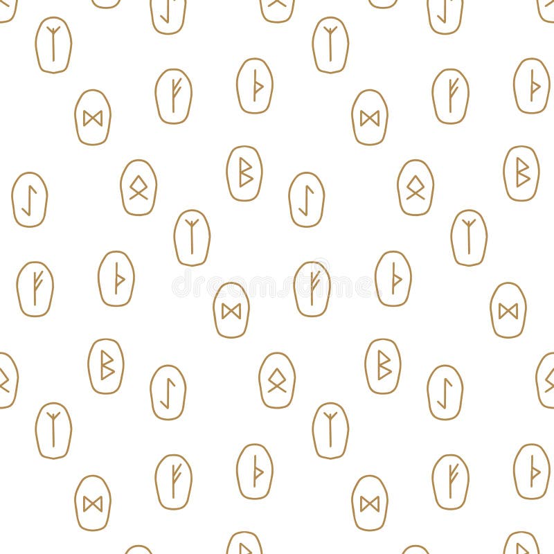 Seamless Pattern with Runes. Magic Pattern Stock Vector - Illustration ...