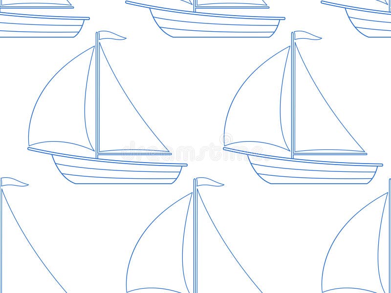 Sailing boat pattern stock vector. Illustration of regatta - 102328100