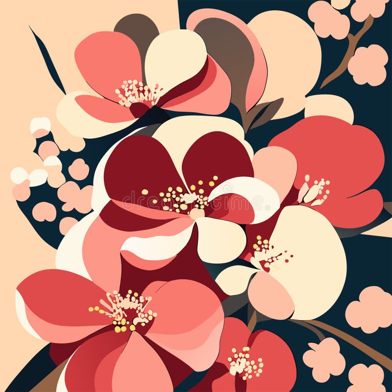 Seamless Pattern with Sakura Blossom. Vector Illustration Stock Vector ...