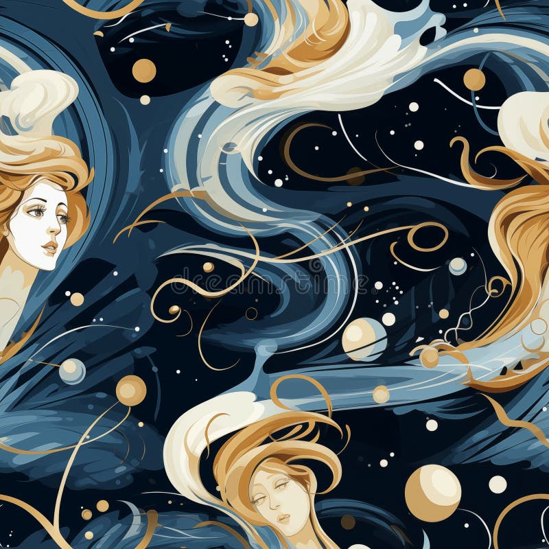 Seamless Pattern for Salvador Dali Style Gift Wrapping Stock ...