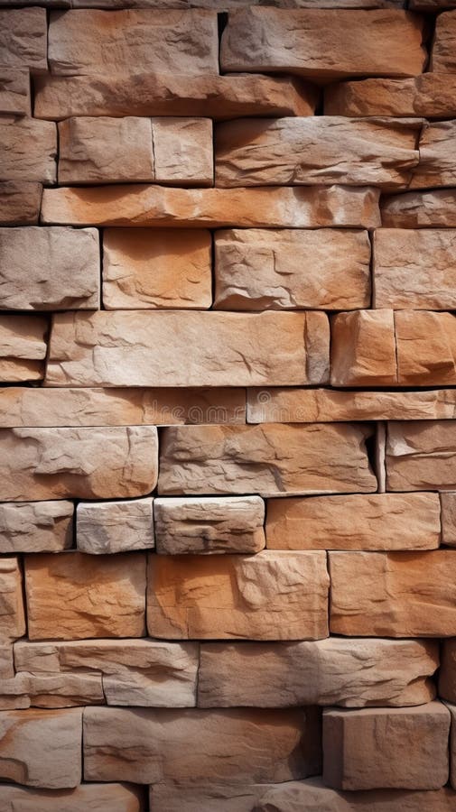 Seamless Pattern of Sandstone Facade on a Textured Stone Wall Brick ...