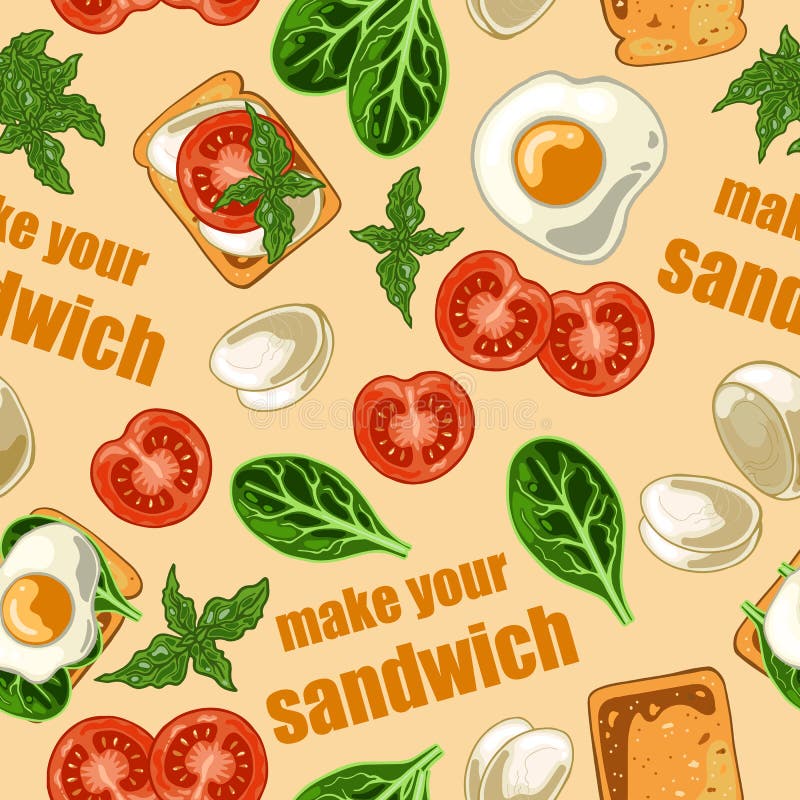 Sandwich Ingredients Stock Illustrations – 34,152 Sandwich Ingredients ...