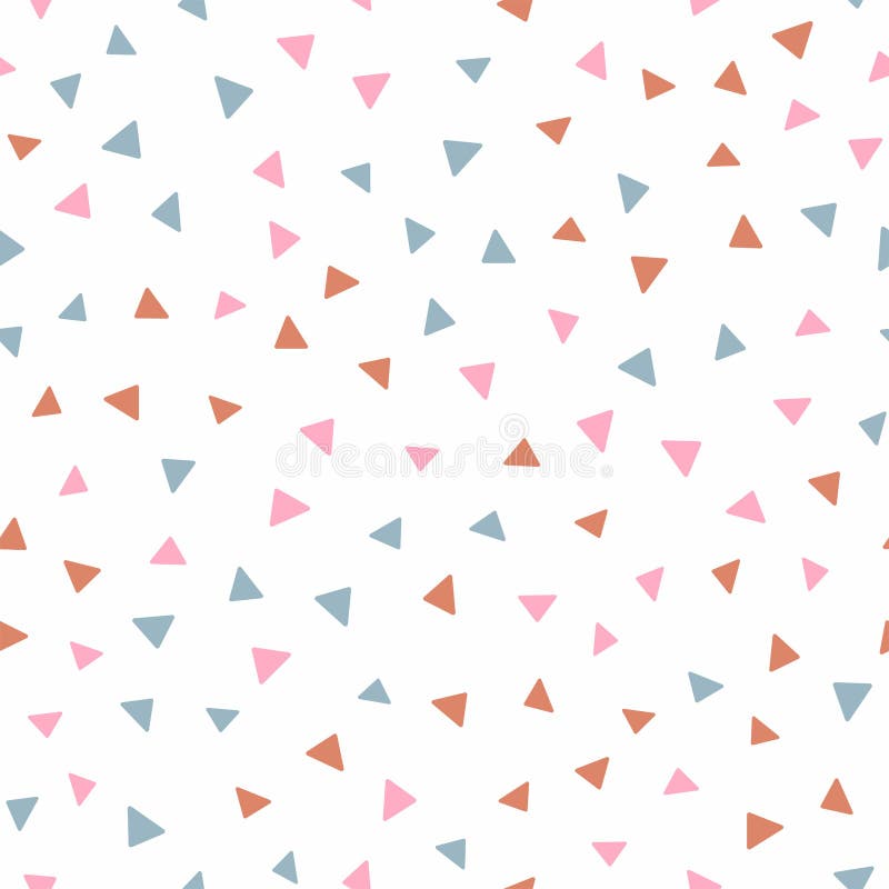 Seamless Pattern with Scattered Colored Triangles. Stock Vector ...