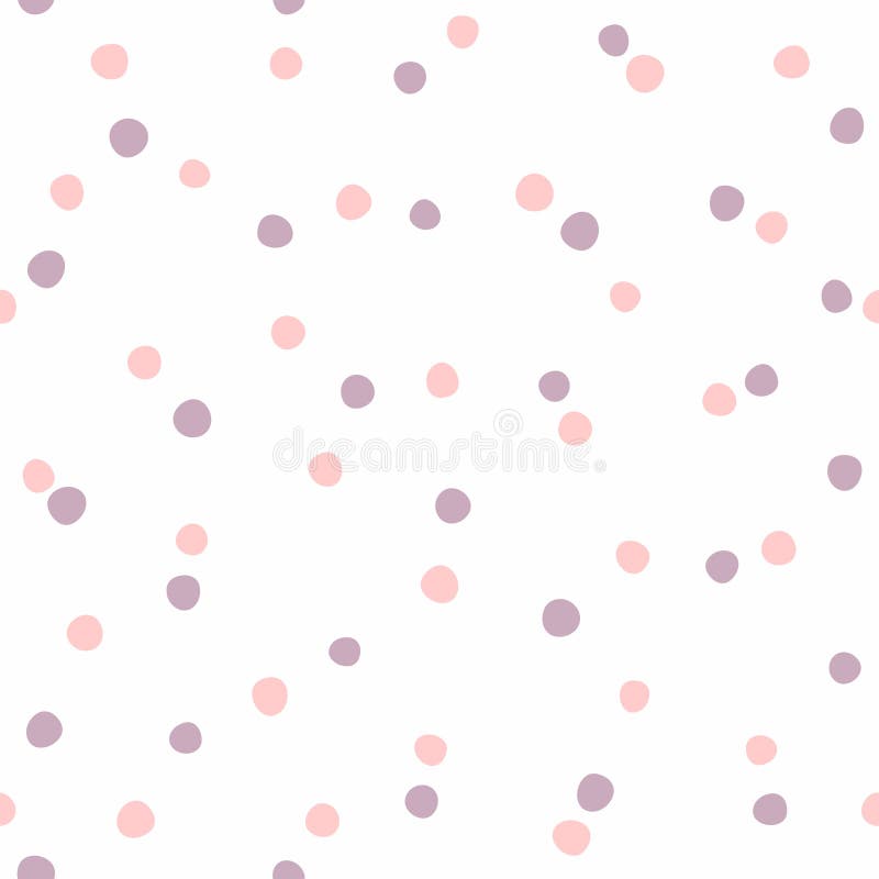 Seamless Pattern with Scattered Small Round Spots. Simple Girly Print ...