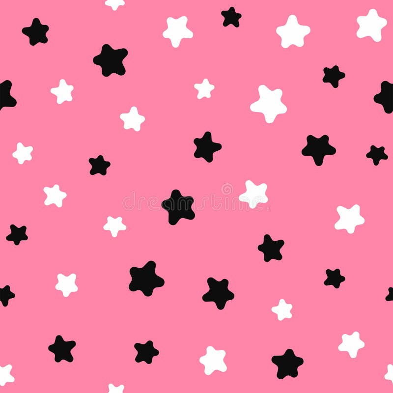 Seamless Pattern with Scattered Stars. Simple Cute Print Stock Vector ...