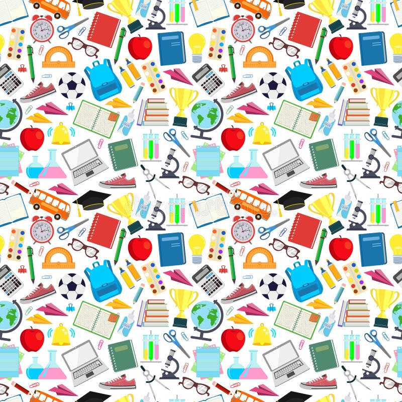 Seamless Pattern. School. Back To School. Vector Stock Illustration ...