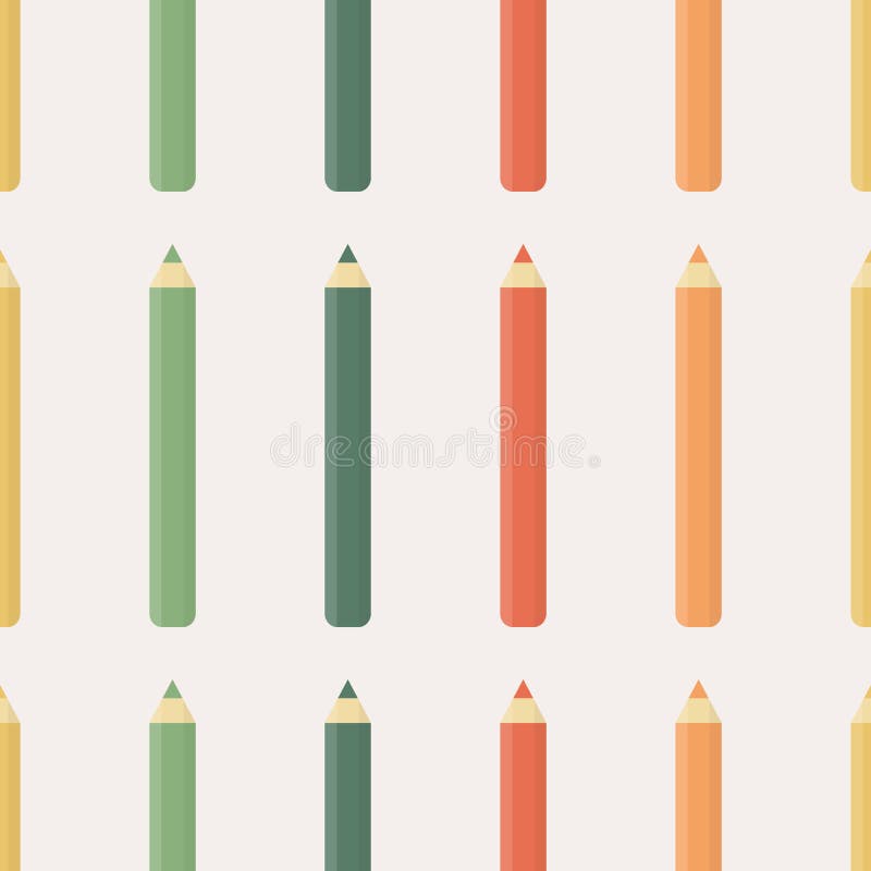 Seamless Pattern with School Cartoon Pencils. Back To School Background ...