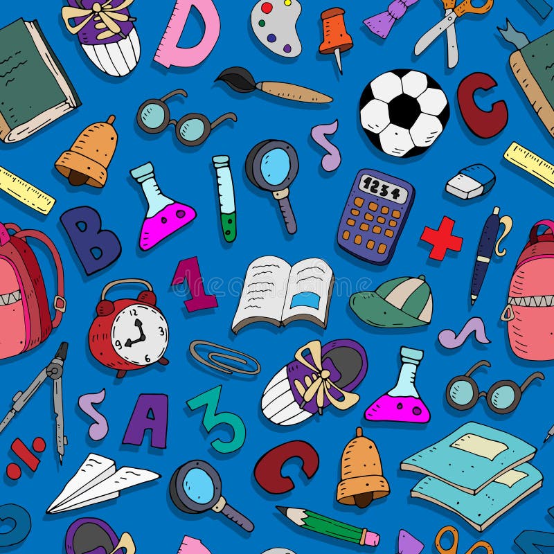 Back To School. Color Vector Illustration with an Inscription ...