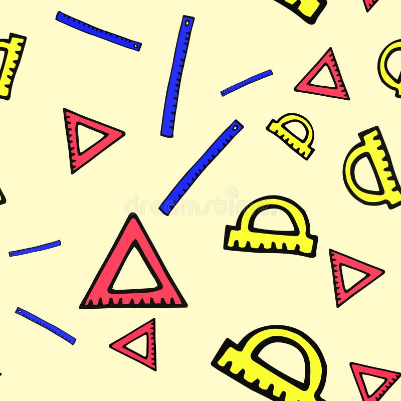 School Supplies Patterns Stock Illustrations – 141 School Supplies ...