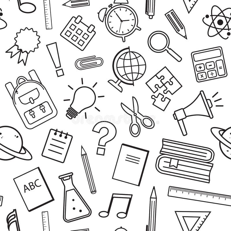 School Supplies Line Drawing at Ellis Shepherd blog