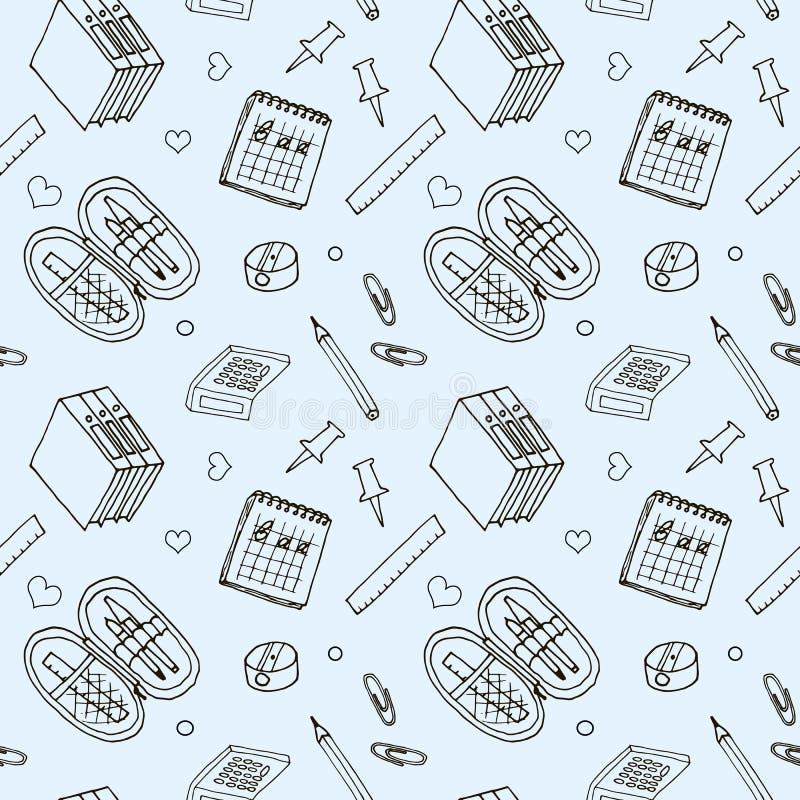 Kids School Theme Pattern Stock Illustrations – 511 Kids School Theme ...