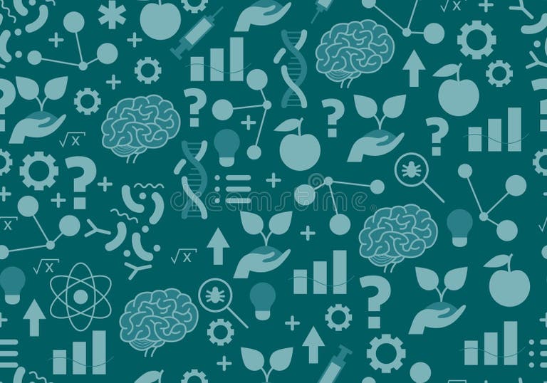 Seamless Pattern with Science Symbols. Science Education. Back To ...