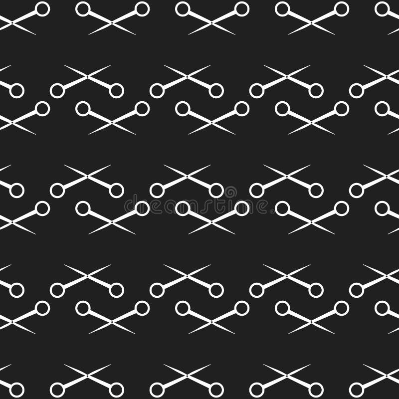 Seamless Pattern with Scissors and Combs . Stock Vector - Illustration ...