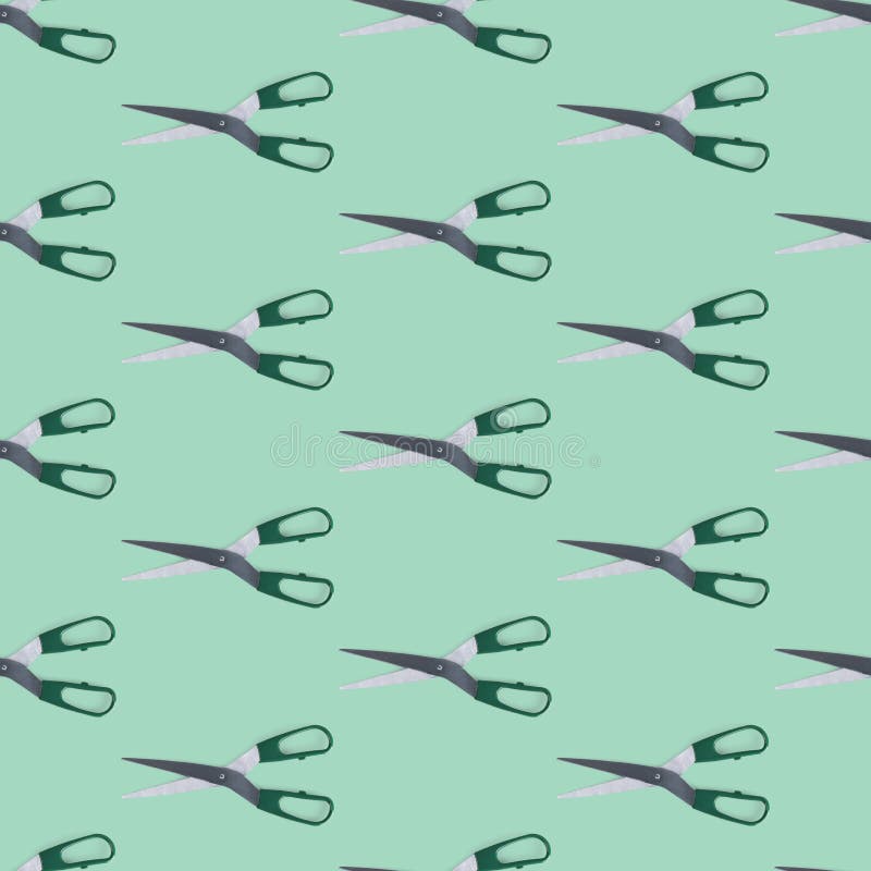 Seamless Pattern of Scissors Separated Flat Layer. Scissors Concept for ...