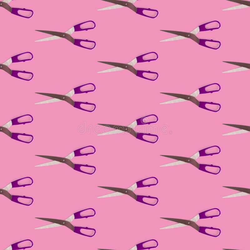 Seamless Pattern of Scissors Separated Flat Layer. Scissors Concept for ...